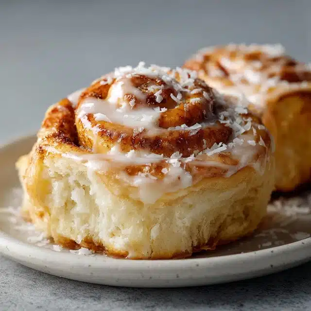 Coconut Cream Cinnamon Rolls