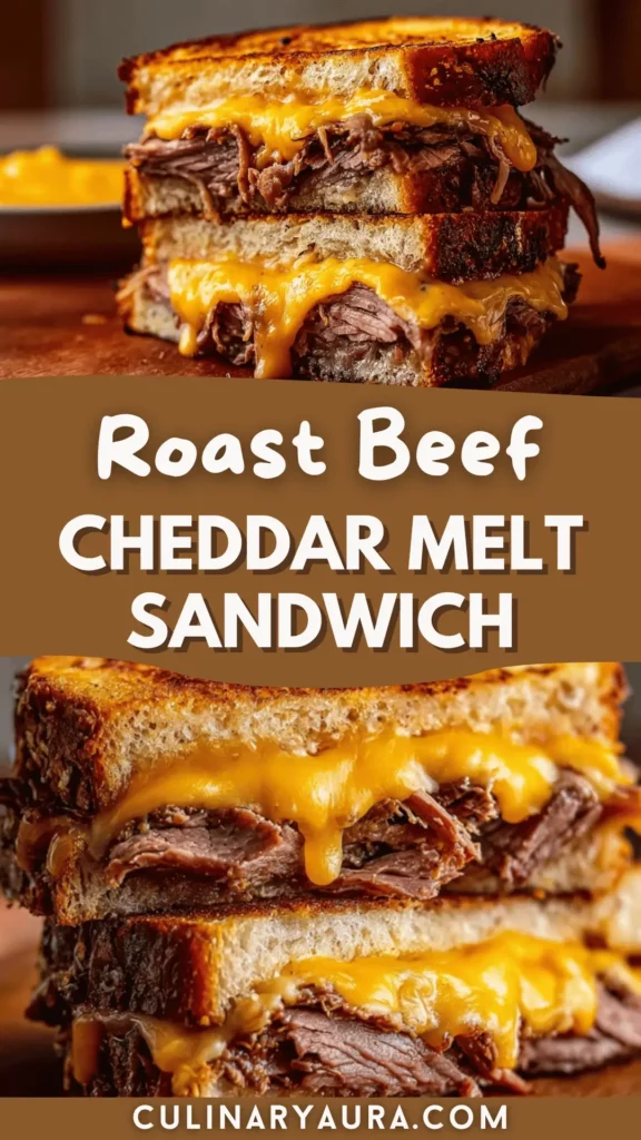 Roast Beef Cheddar Melt Sandwich