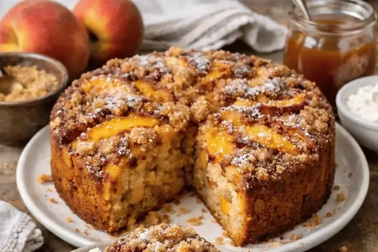 Brown Sugar Peach Cake